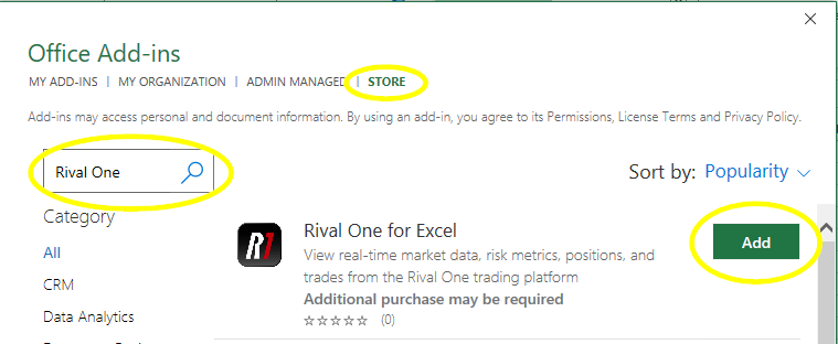 Rival One for Excel Support · Rival IT